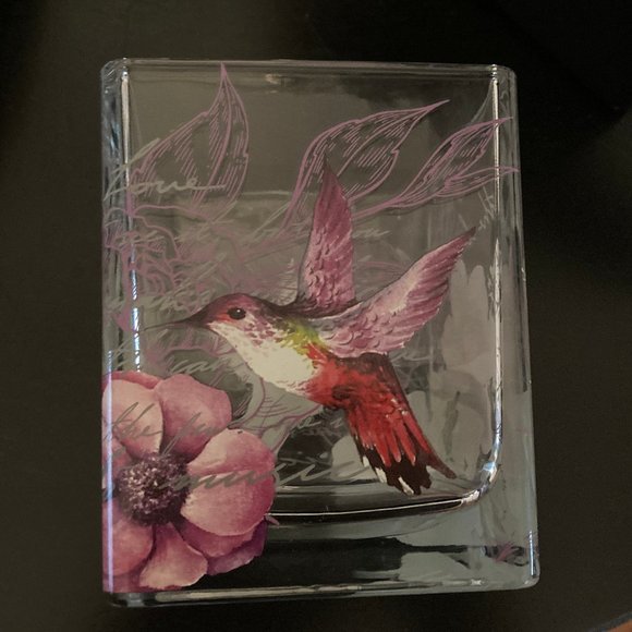 Vintage | Accents | Vintage Hand Painted Glass Cube Vase | Poshmark